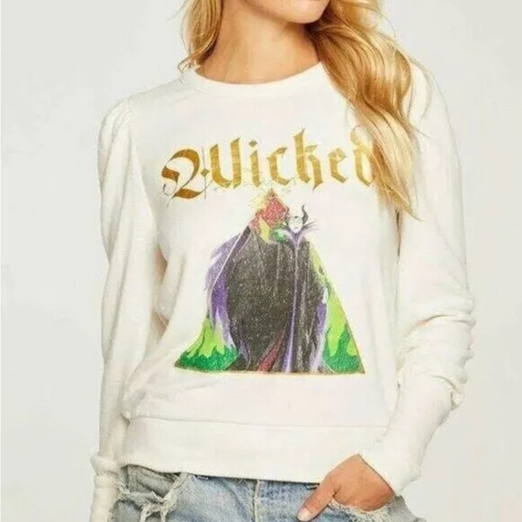 Chaser | Tops | Chaser X Disney Villains Wicked Puff Sleeve Hacci ...